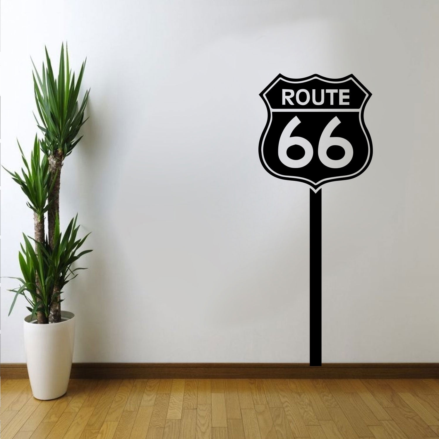Route 66 Highway Sign - Wall Art Decal 60" x 36" Home Decoration Wall ...
