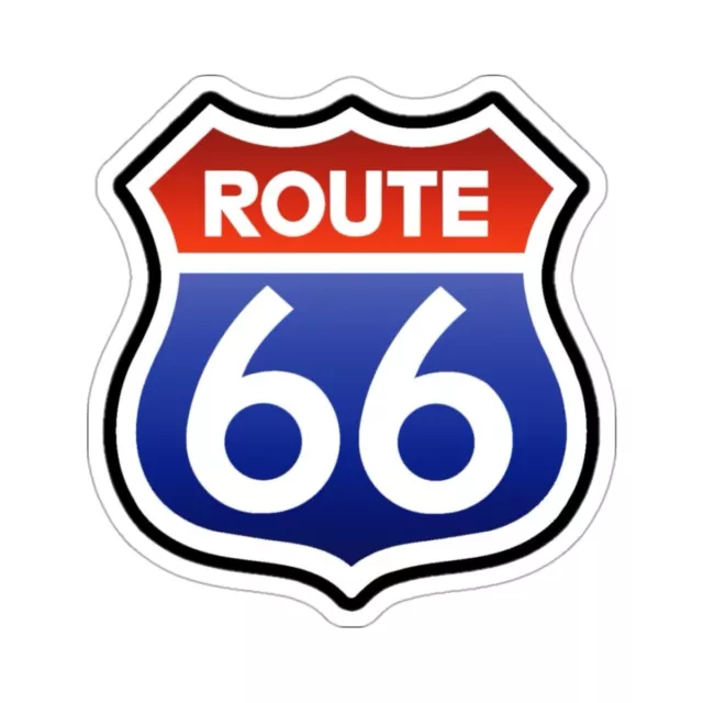 Route 66 Historic Road Logo Illustration Design Sticker Vinyl Decal ...