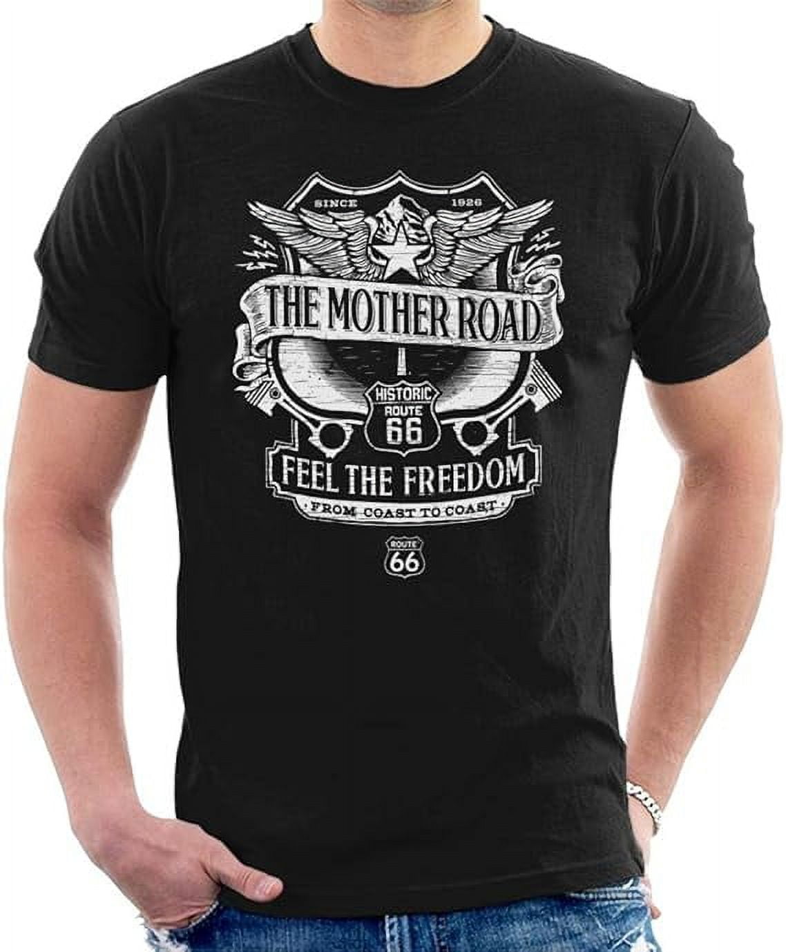 Route 66 Mother Road Crest Men's T-Shirt - Walmart.com