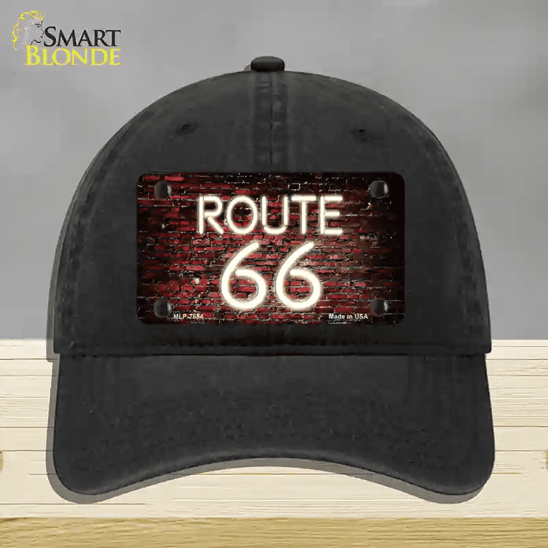 Route 66 Neon Brick Novelty License Plate Hat Unconstructed Cotton ...