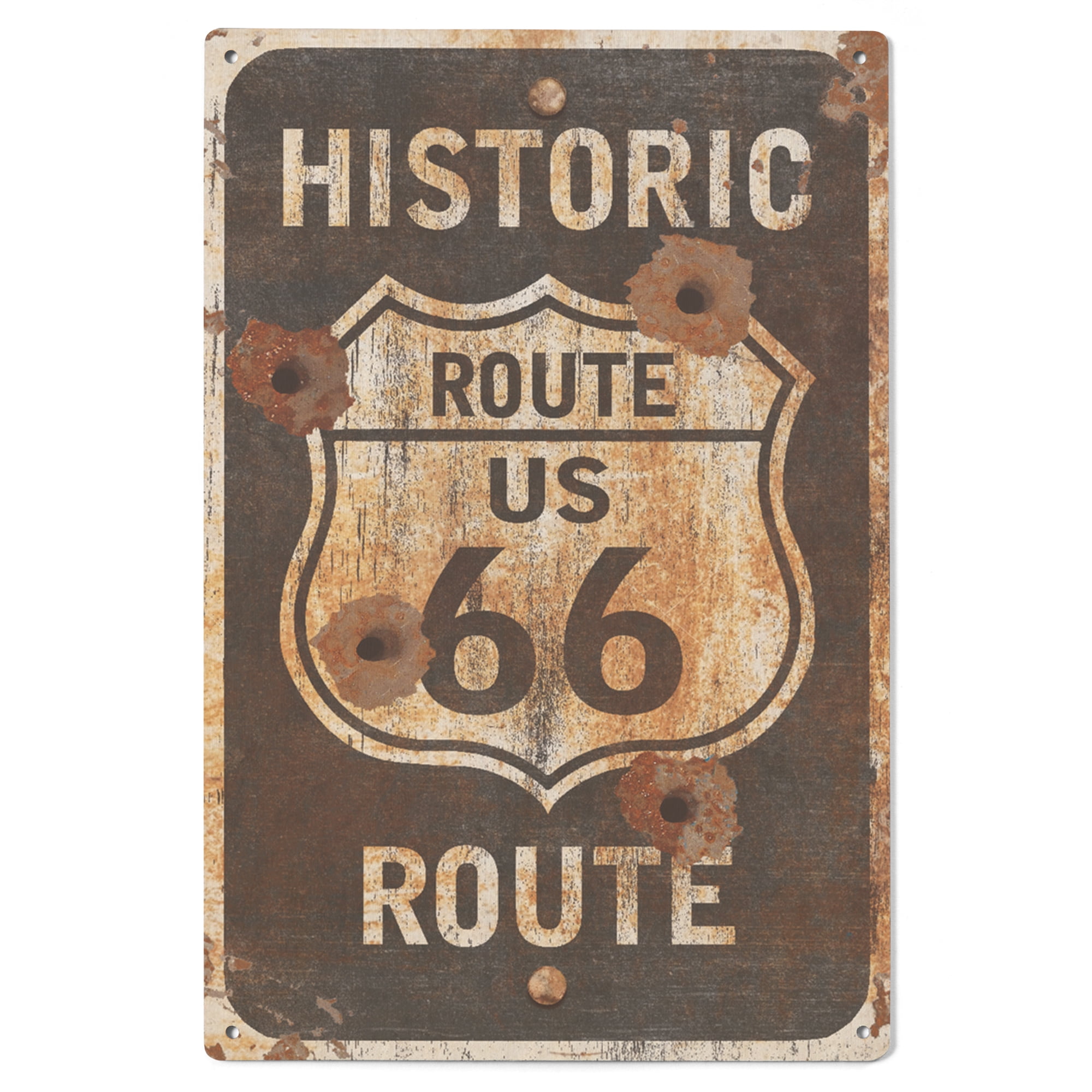 Route 66 Sign Birch Wood Wall Sign (6x9 Rustic Home Decor, Ready to ...