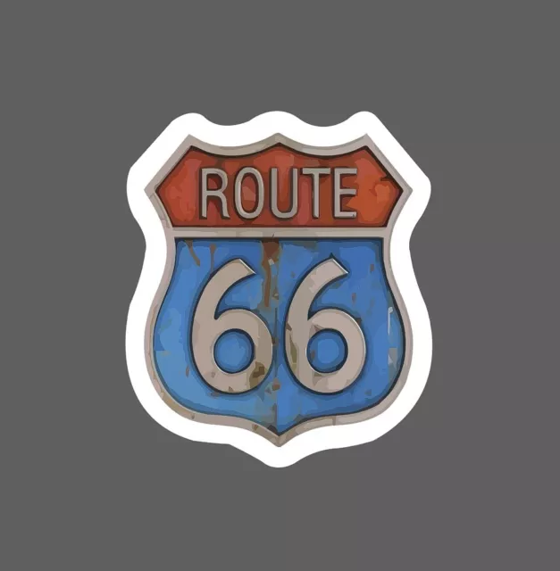 Route 66 Sticker Retro Sign Waterproof Sticker Phone Decal Water Bottle ...