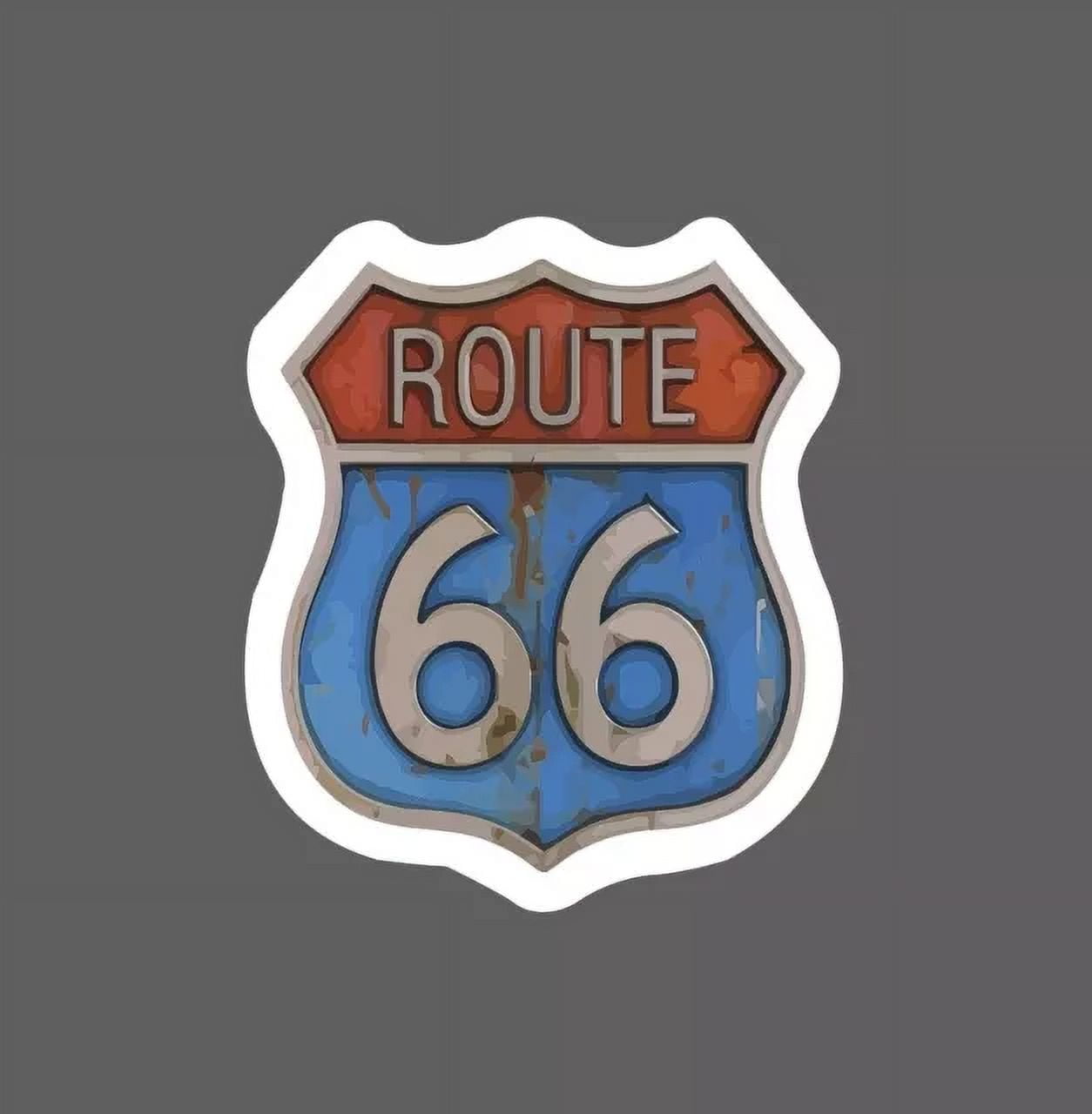 Route 66 Sticker Retro Sign Waterproof Sticker Phone Decal Water Bottle ...