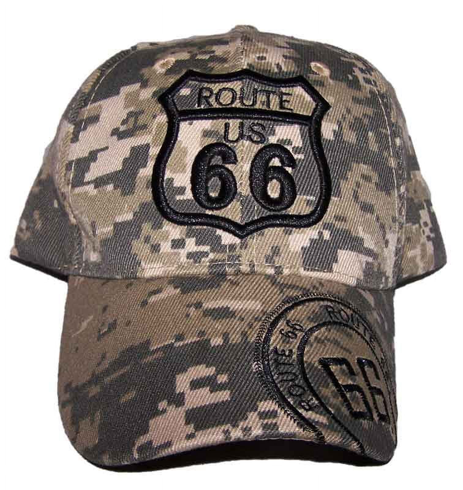 Route 66 The Mother Road Embroidered Baseball Caps - Camo Color - Uni ...