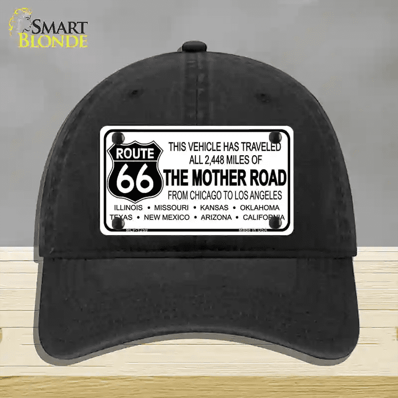 Route 66 The Mother Road Novelty License Plate Hat Unconstructed Cotton ...