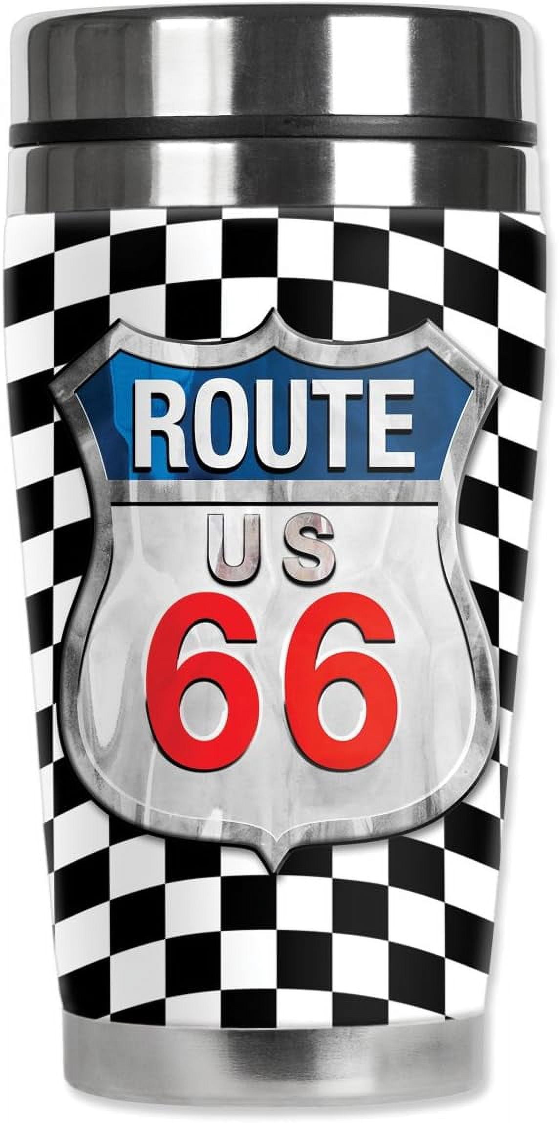 Route 66 Travel Mug with Insulated Wetsuit Cover, 16 oz, Black ...