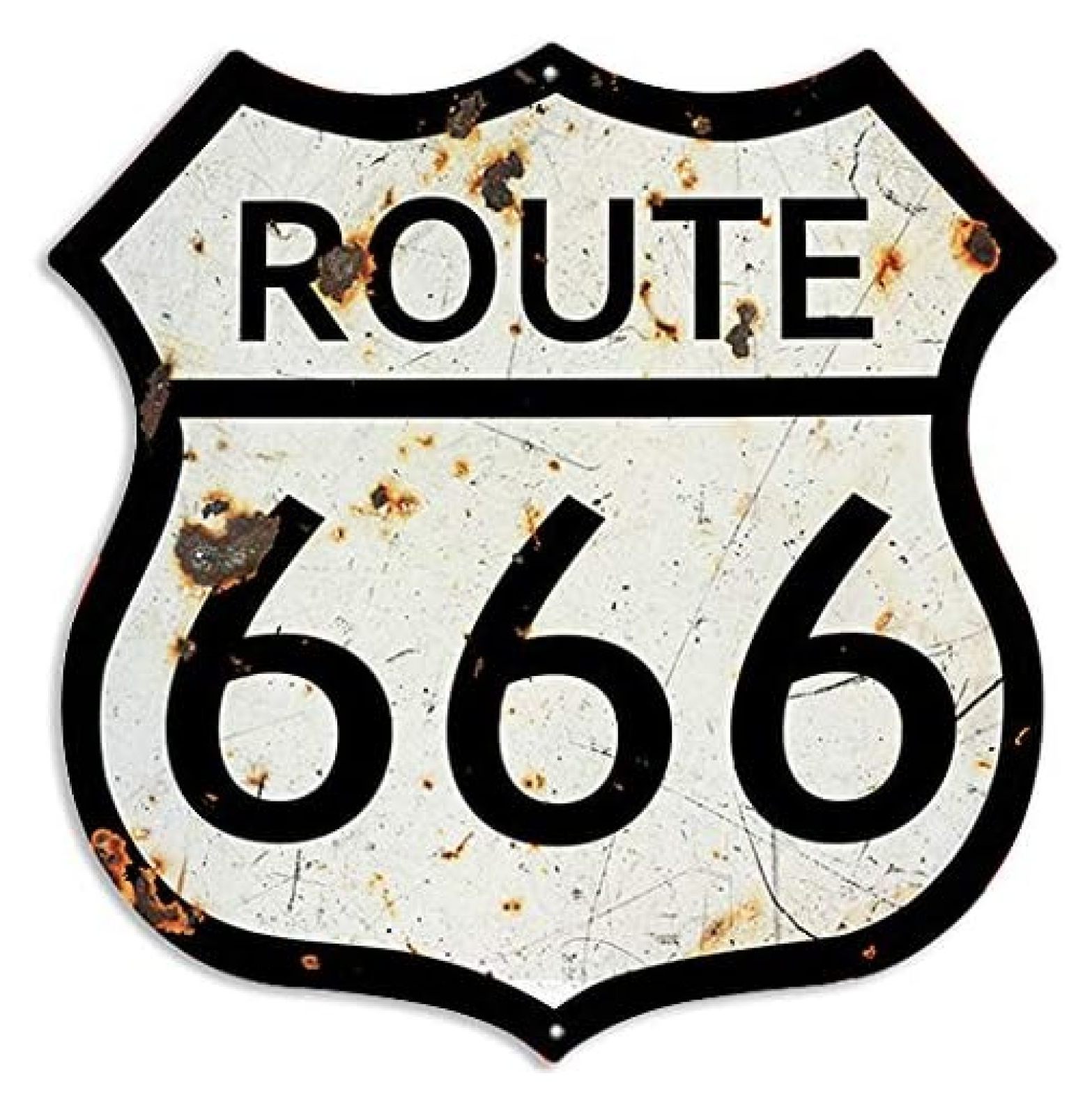 Route 666 Highway Reproduction Cut Out Garage Art Metal Sign15x15 ...