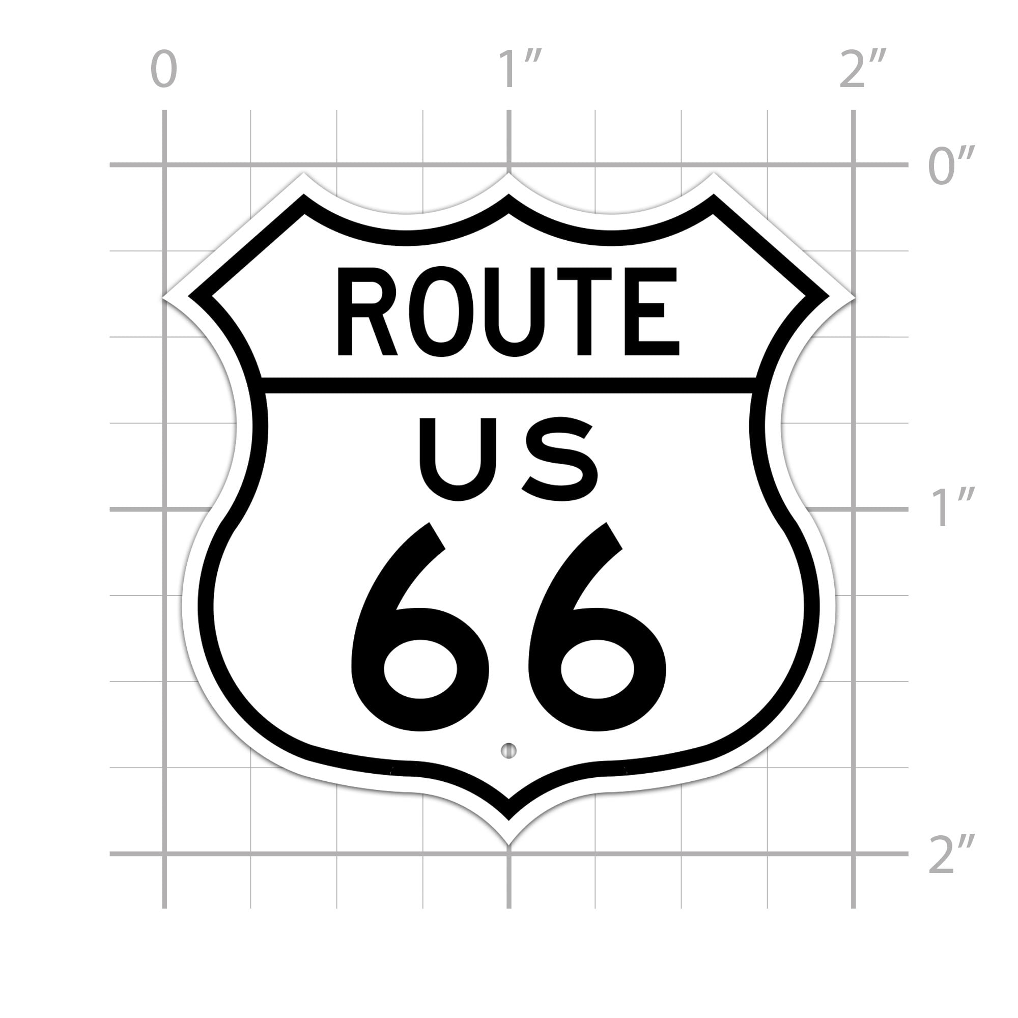 Route US 66 Sign Sticker for water bottle phone tumbler hard hatus66 ...
