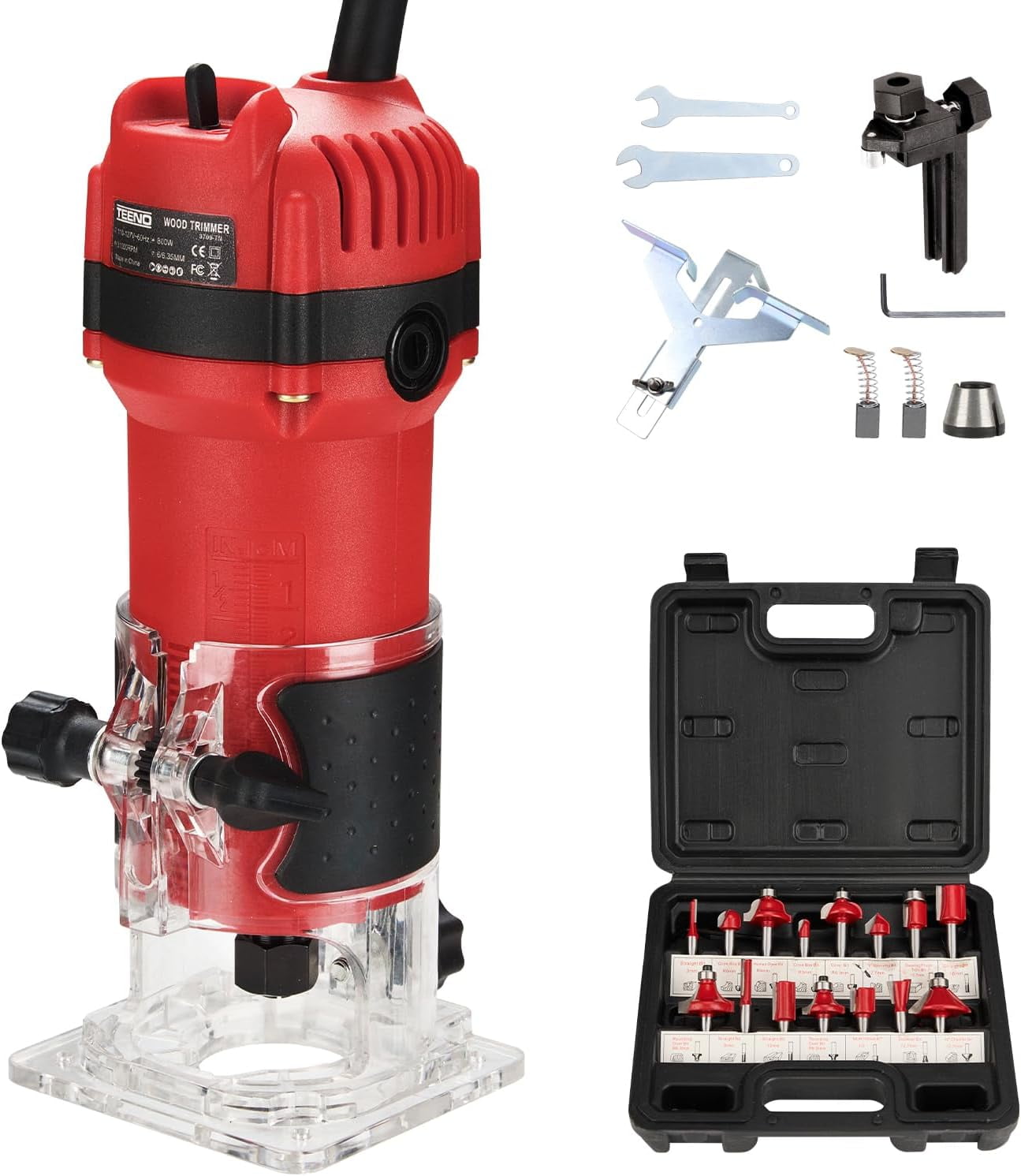 Router, 6.5Amp 1.25HP Routers for Woodworking, 800W Hand Router Tool ...