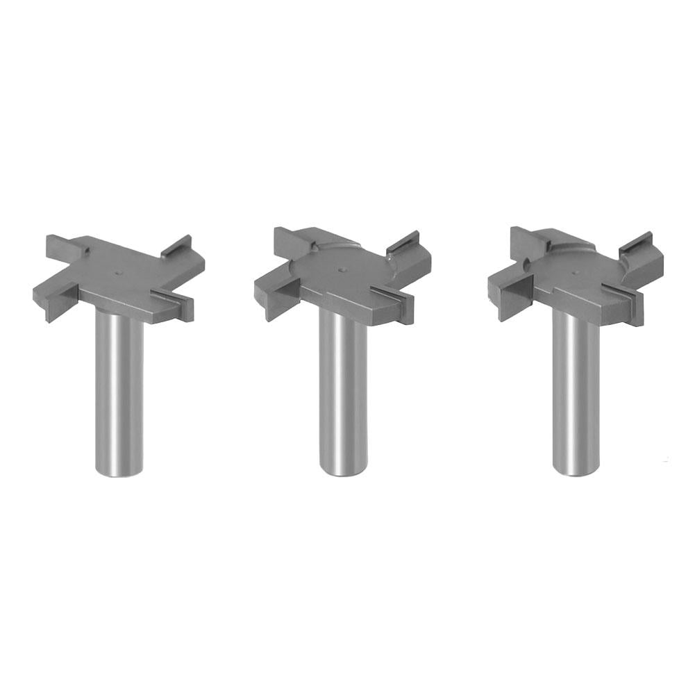 Router Bit 1/2 12mm Shank 4 T Type Slotting Cutter Woodworking Tool ...