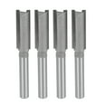 Router Bit 1/4 Shank 3/8" Cutting Diameter 2 Straight Flutes Carbide ...