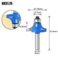 Router Bit Bit 1 Pcs 8mm Shank For Hand Making Round Over Edge Forming ...