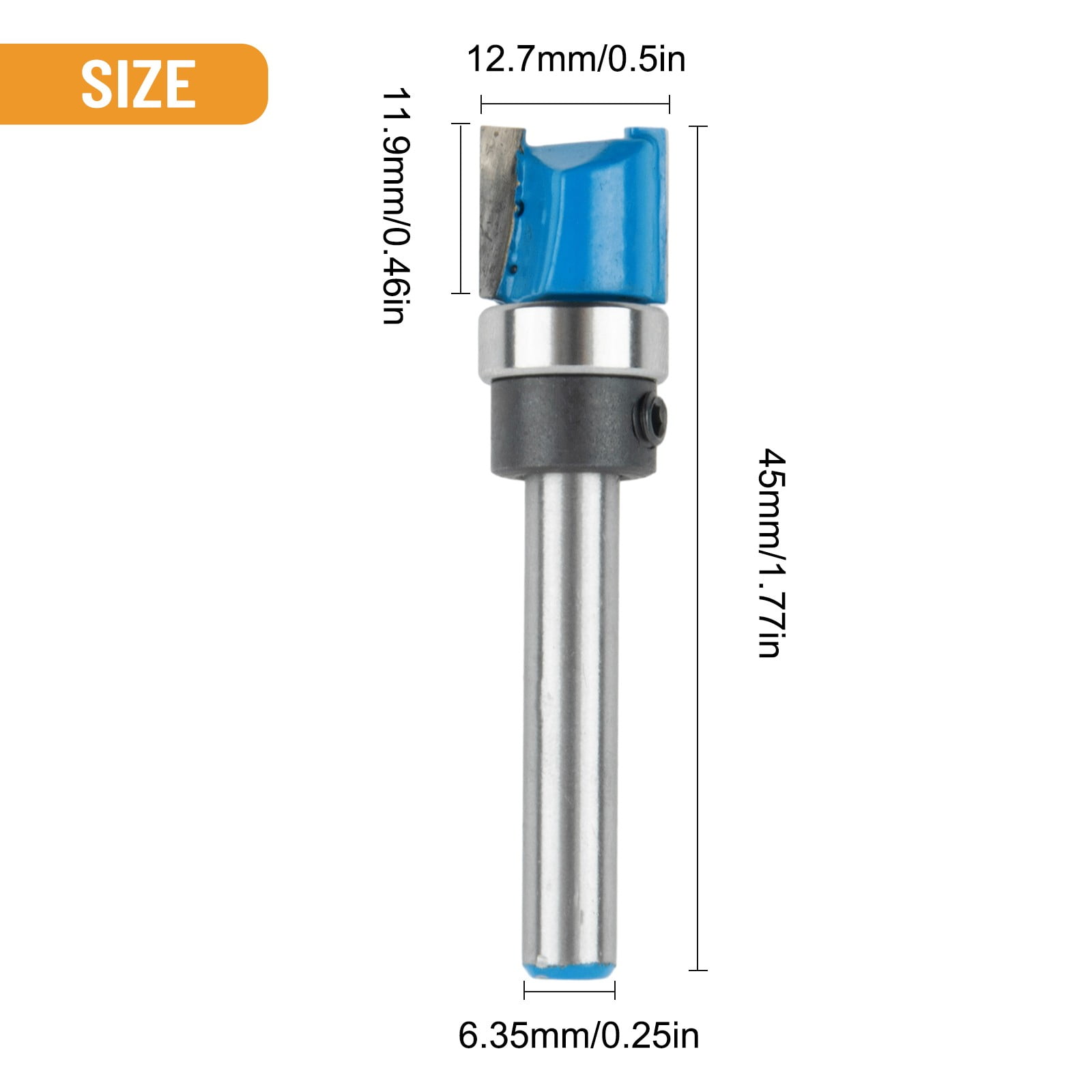 Router Bit Carbide For Combined Plunge-Cutting Pattern/Template Routing ...
