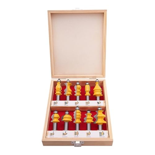 Router Bit Set, Architectural Molding Router Bits Set, 10PCS Shank ...