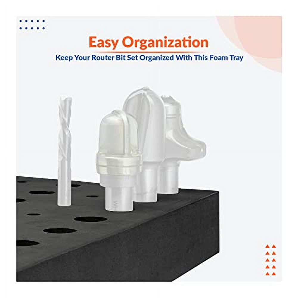 Router Bit Storage Trays - Two Quality Foam Material for 100 Bits total ...
