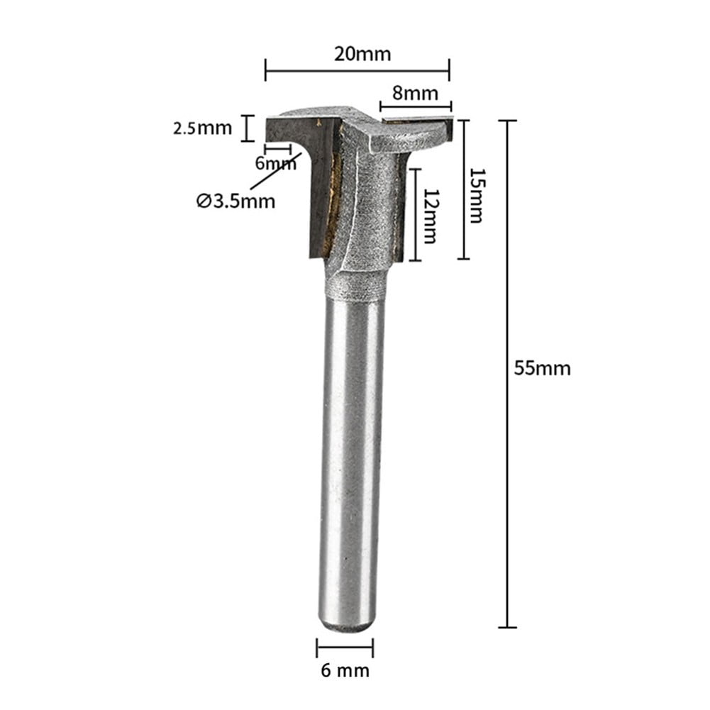 Router Bits 1/4Inch 6Mm Shank Woodworking Hole Auger Opener Drill ...