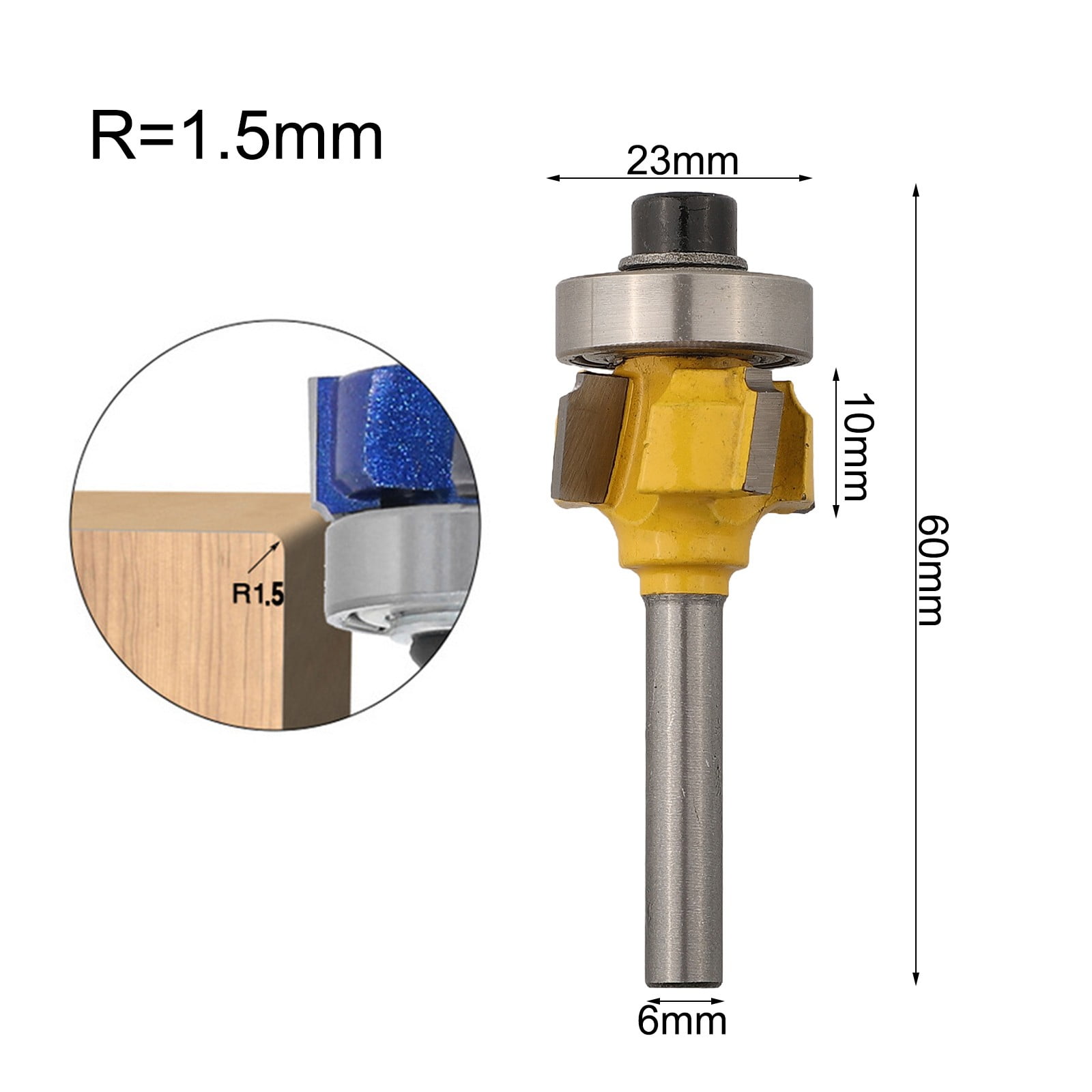 Router Bits Milling Cutter 1 Pc/set 4-tooth 6mm Cemented Carbides Edge ...