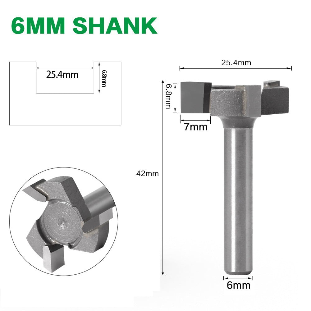 Router Bits Slab Flattening Router Bits T-Slot Milling Cutter for ...