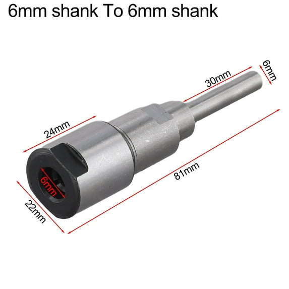 Router Collet Extension Rod Router Bit Adapter Extender For 6mm Shank ...