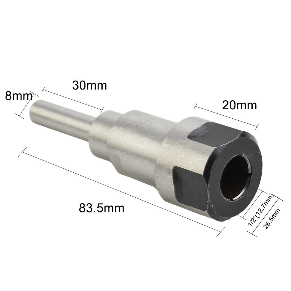Router Collet Extension Rod Router Bit Adapter Extender for 1/4" 8mm ...
