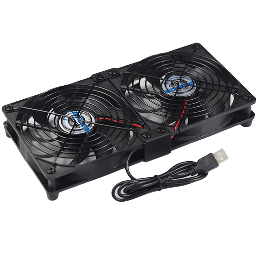 Router Cooler Dual Fan Heatsink Cooling Fan Cooler Usb Notebook Cooling ...