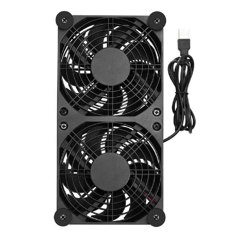 Router Cooling Fan PC Coolers TV Box Quiet 5V USB Power 120mm Fan ...