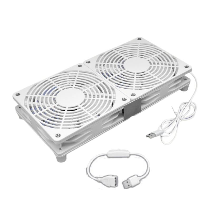Router Cooling Fan PC Coolers TV Box Quiet USB Power 120mm Fan ...