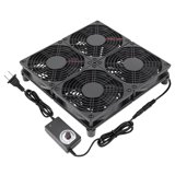 Router Laptop Cooling pad 4X 120mm Computer Fan with AC Plug Variable ...