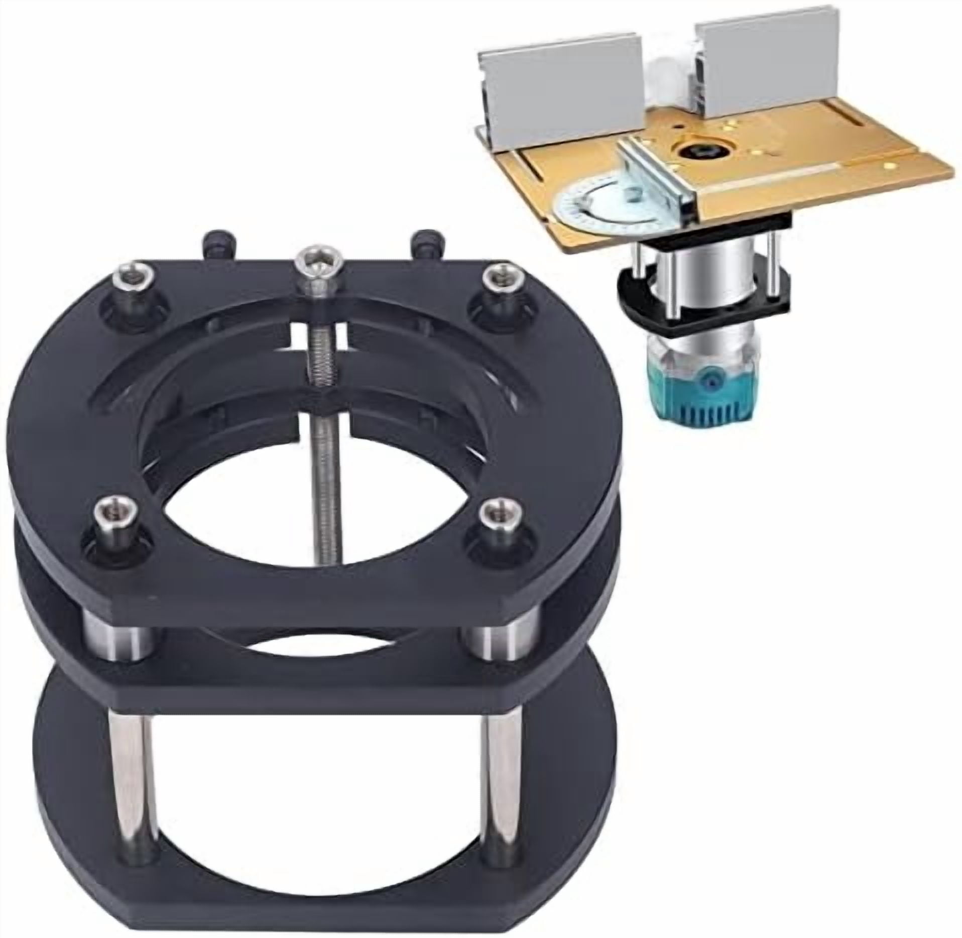 Router Lift Base, Aluminum Alloy Stainless Steel 4 Jaw Clamping, Metal ...