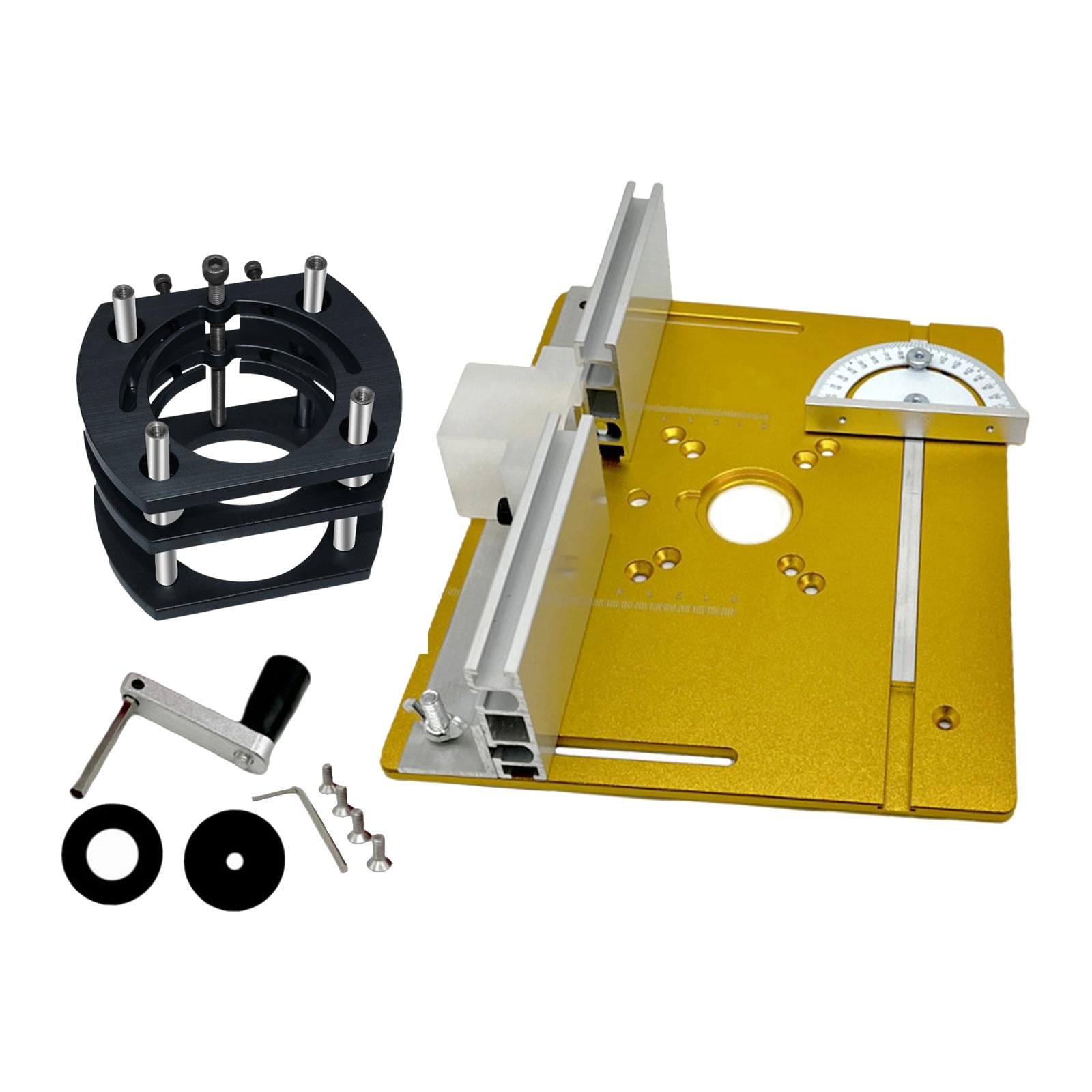 Router Lift and Plate Set Fit 64-66mm Trimming Machine Adjustable ...