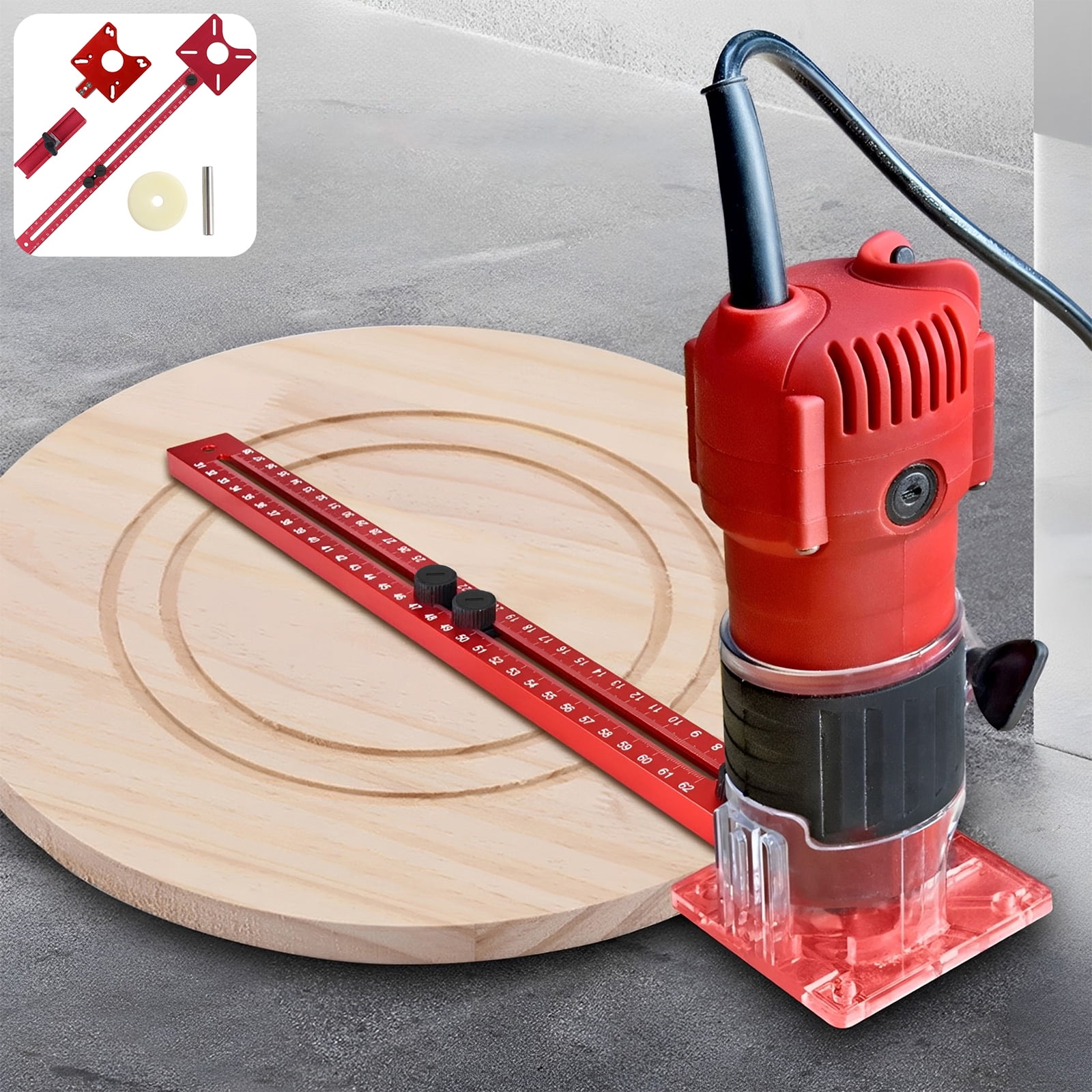 Router Milling Groove Bracket Aluminum Alloy Router Circle Cutter Jig ...