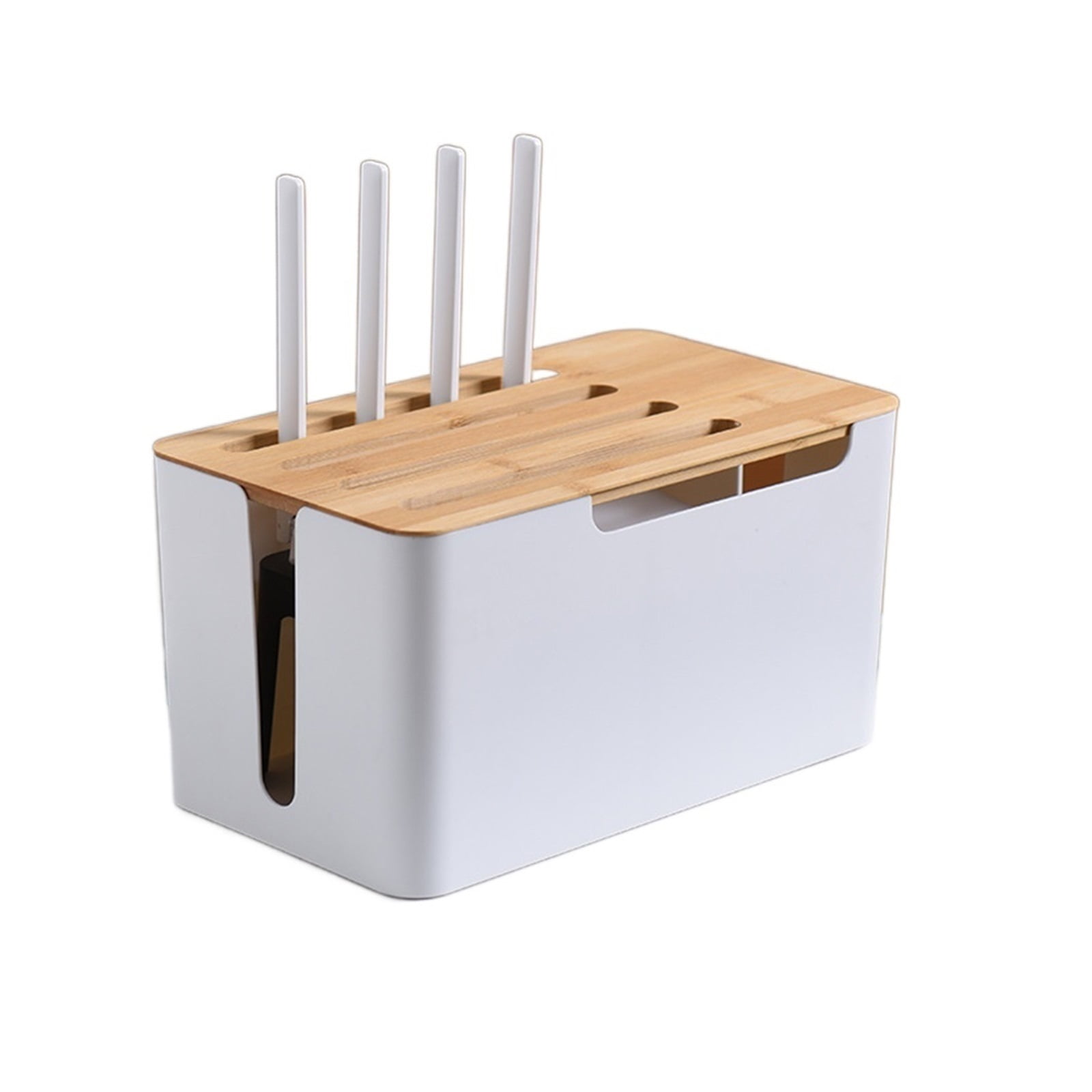 Router Storage Box Bamboo And Wood Hub Wireless TV Set-Top Box ...