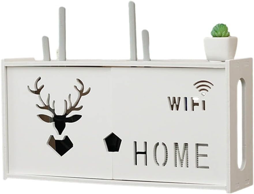 Router Storage Boxes Wireless Router Rack Wall-Mounted Wireless Router ...