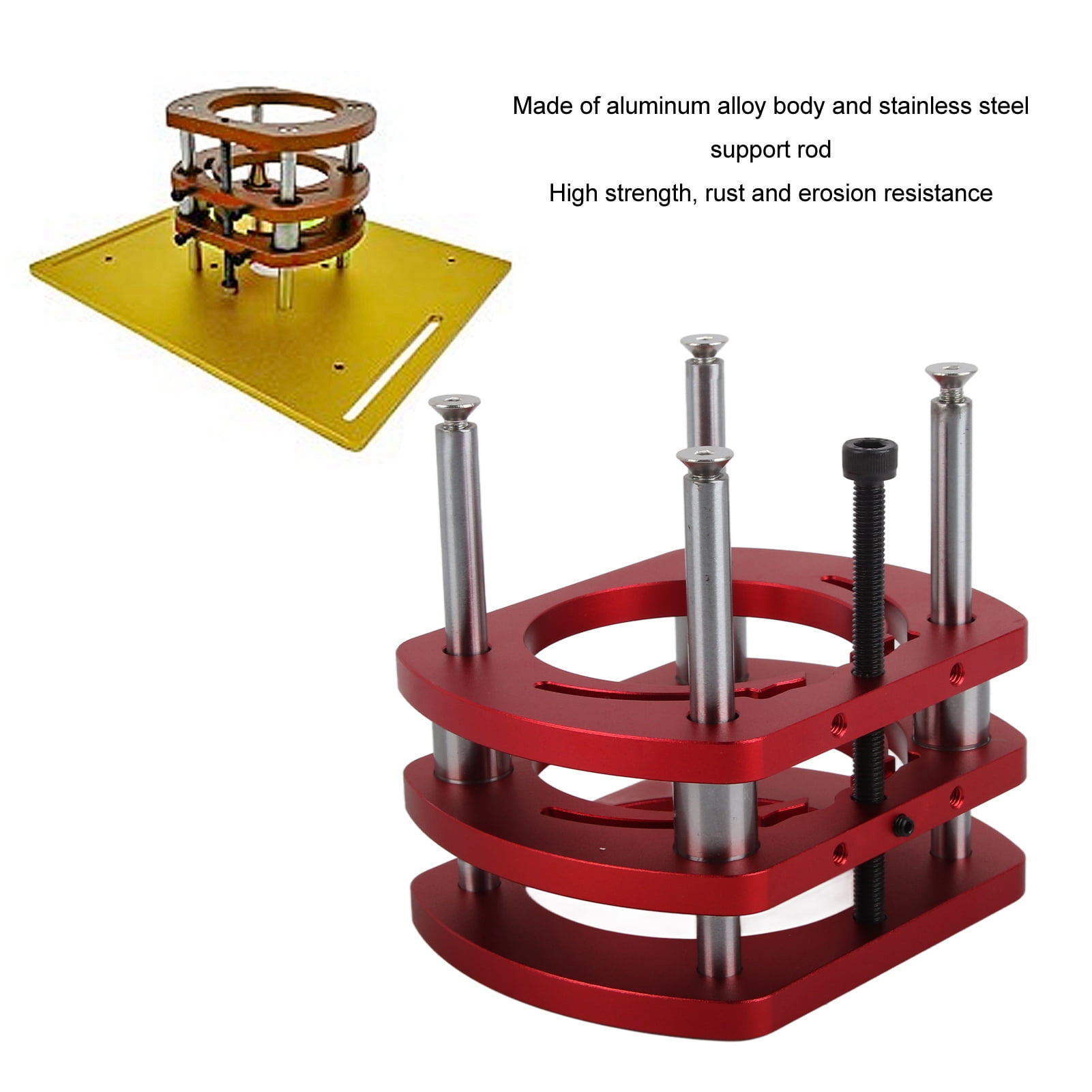 Router Table Lift Kit, Alloy Base With 4,Jaw Clamping, Easy DIY Setup ...