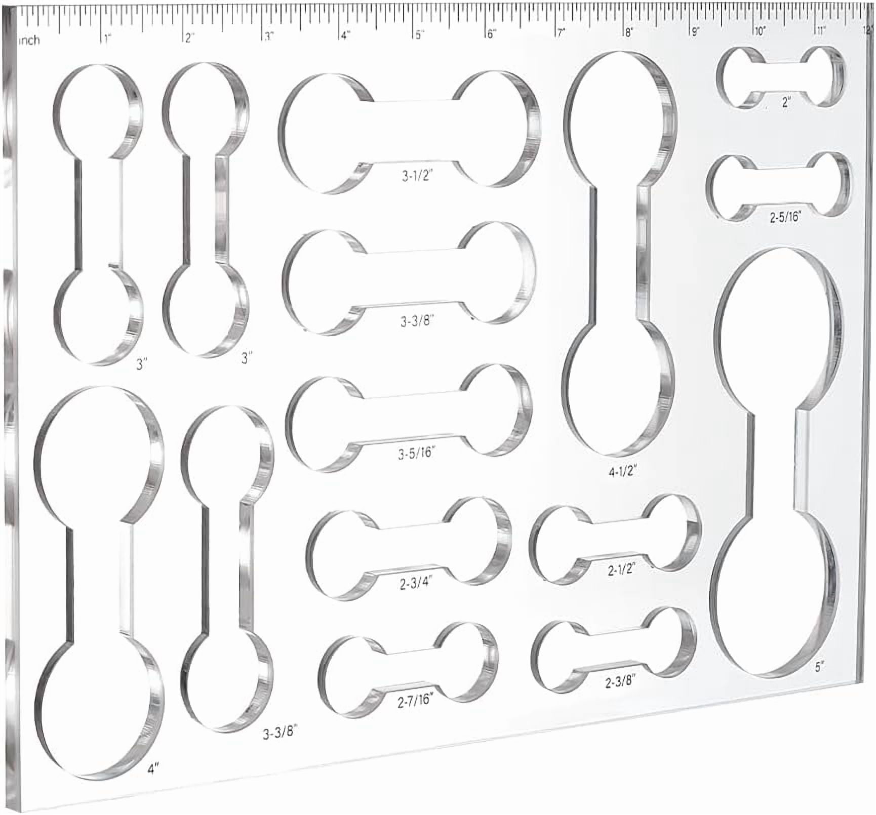 Router Template forWoodworking Dumbbell Inlay Templates Acrylic Clear ...