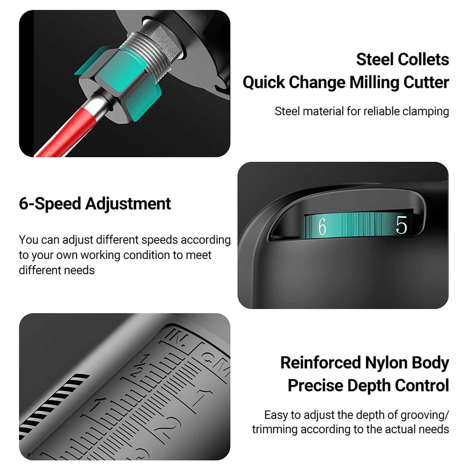 Router Wood Router Tool Electric Hand Trimmer Laminate Milling ...