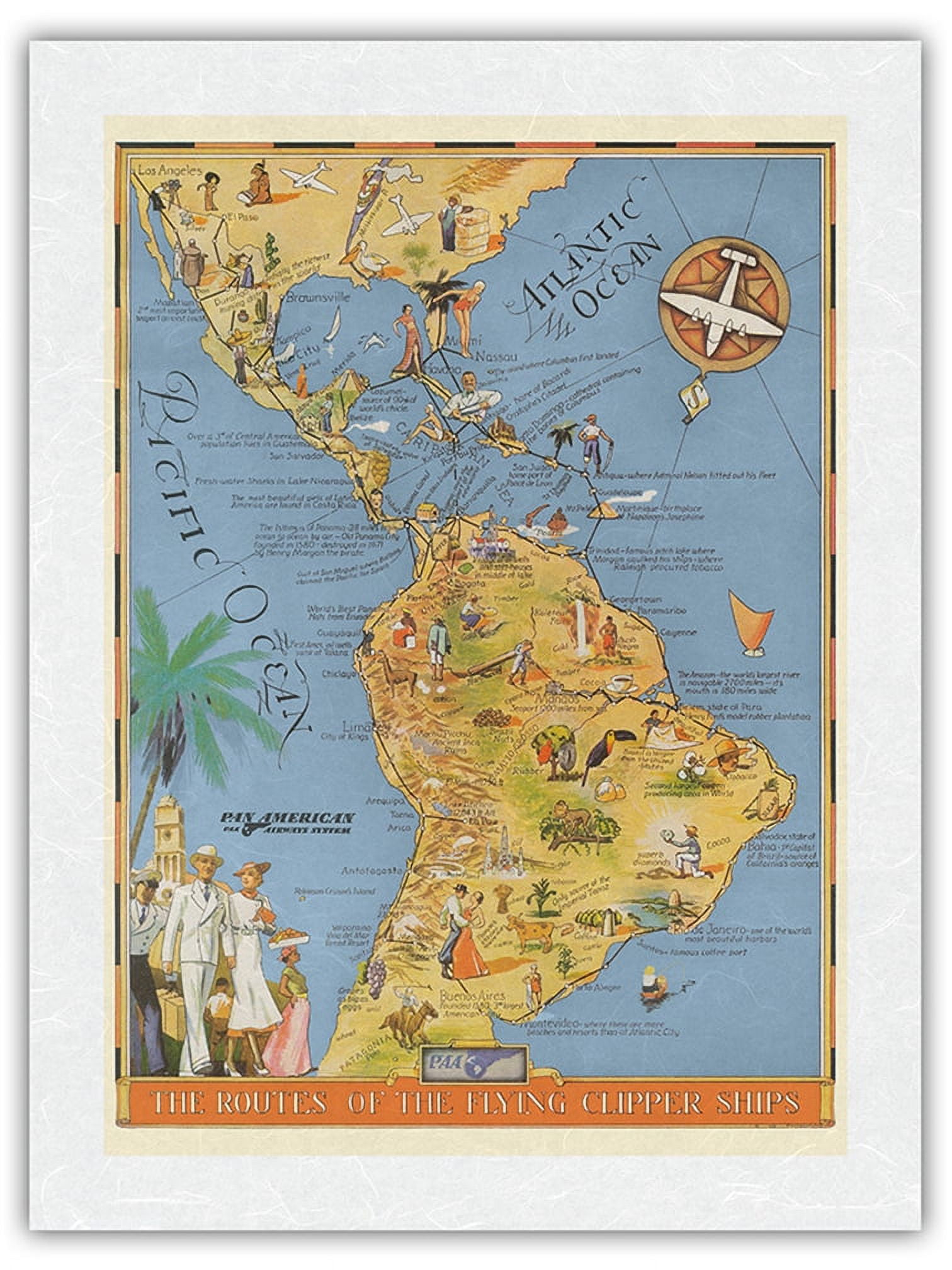 The Routes of the Flying Clipper Ships - Pan American Airways (PAA ...