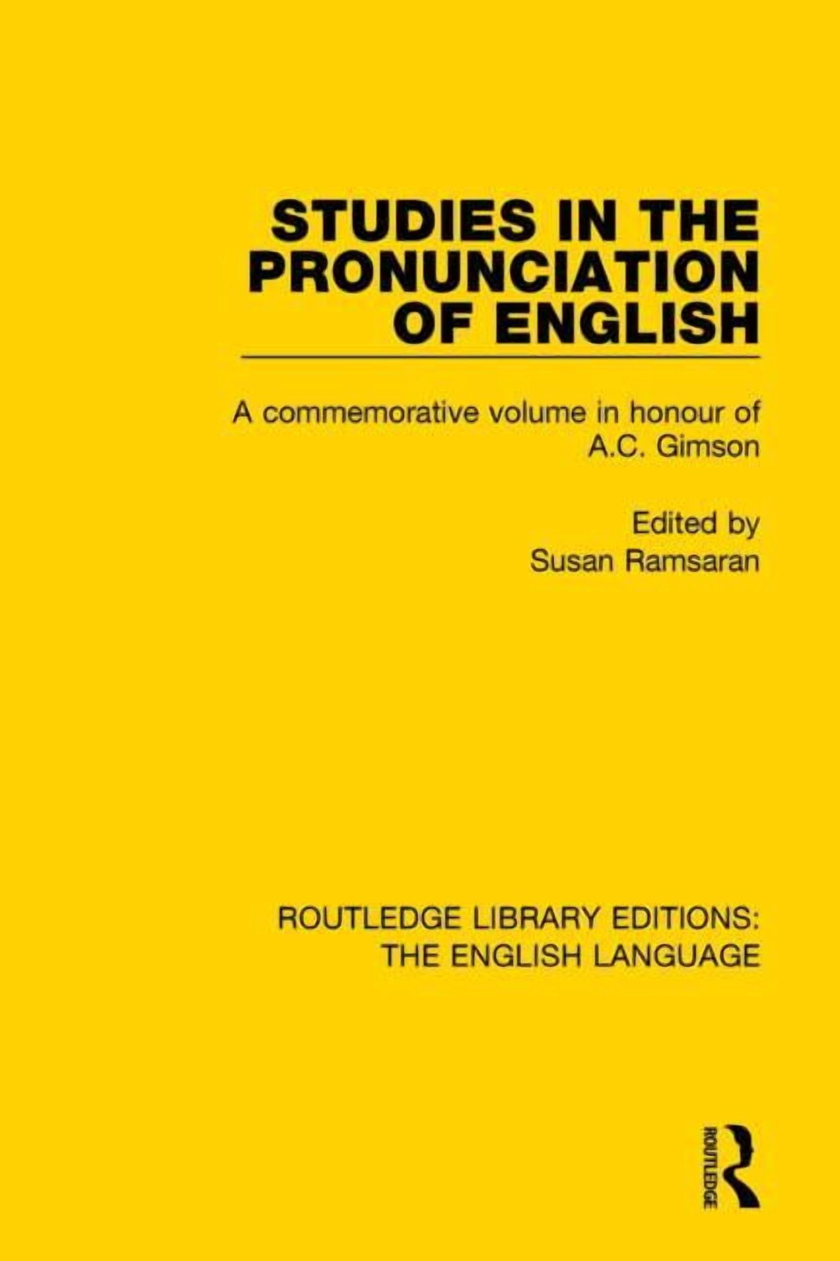 Routledge Library Editions: The English Studies in the Pronunciation of ...