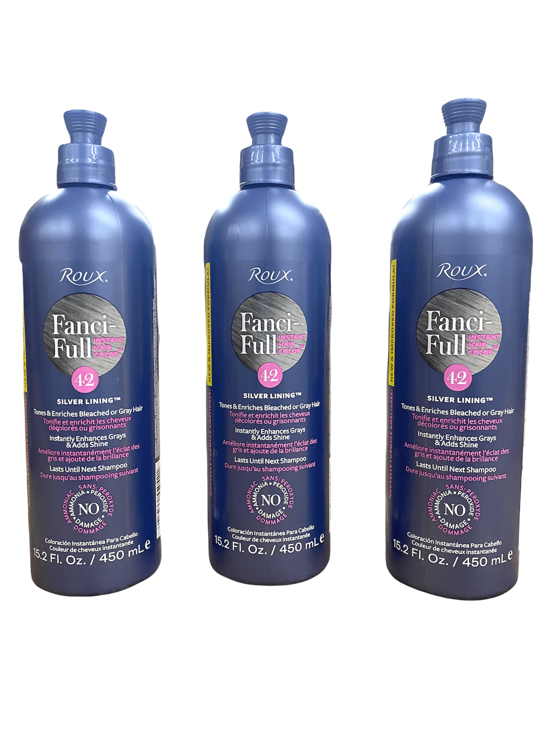 Roux Fanci-Full Rinse #42 Silver Lining 15.2 Ounce (449ml) (3 Pack ...