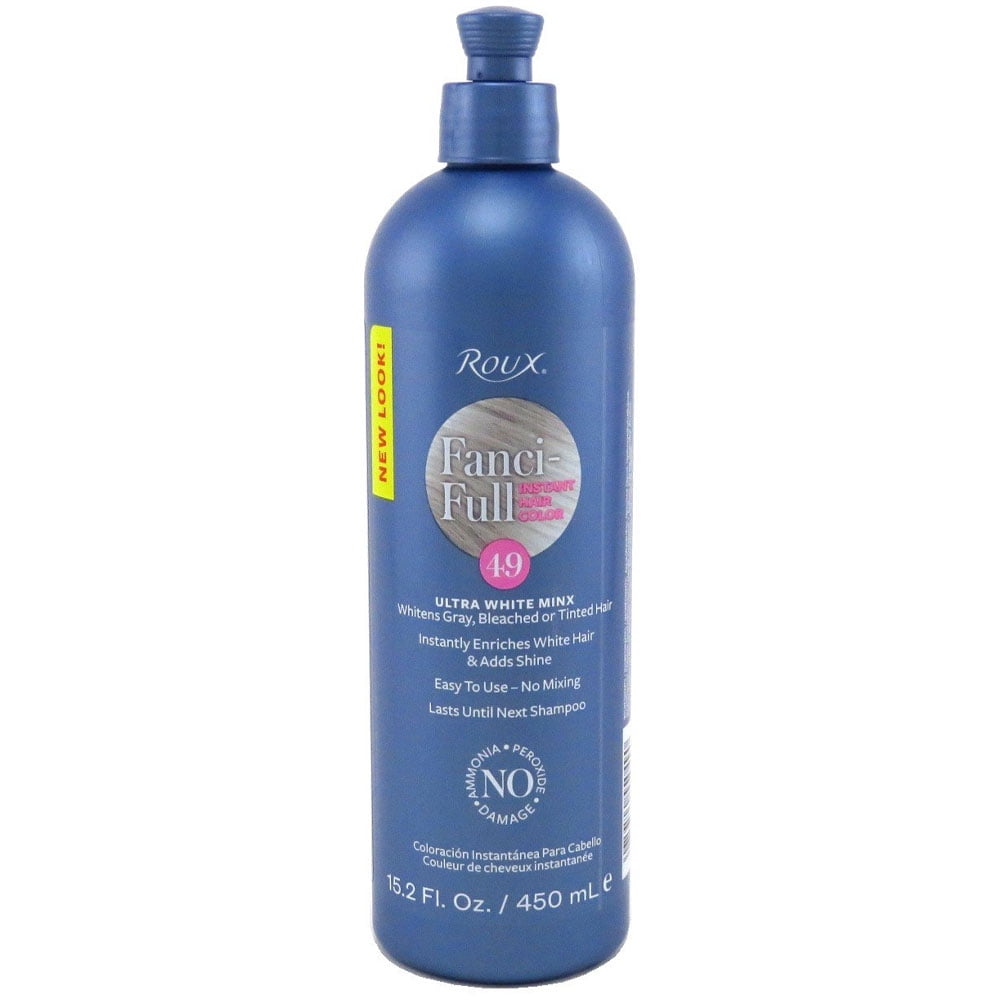 Roux Fanci Full Temporary Color Rinse, 49 Ultra White Minx 15 Oz,Pack ...