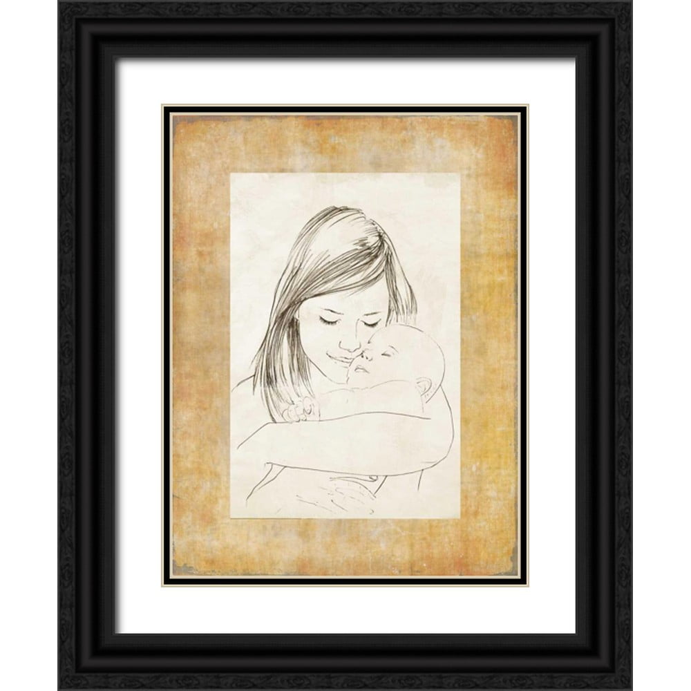 Roux, Simon 12x14 Black Ornate Wood Framed with Double Matting Museum ...