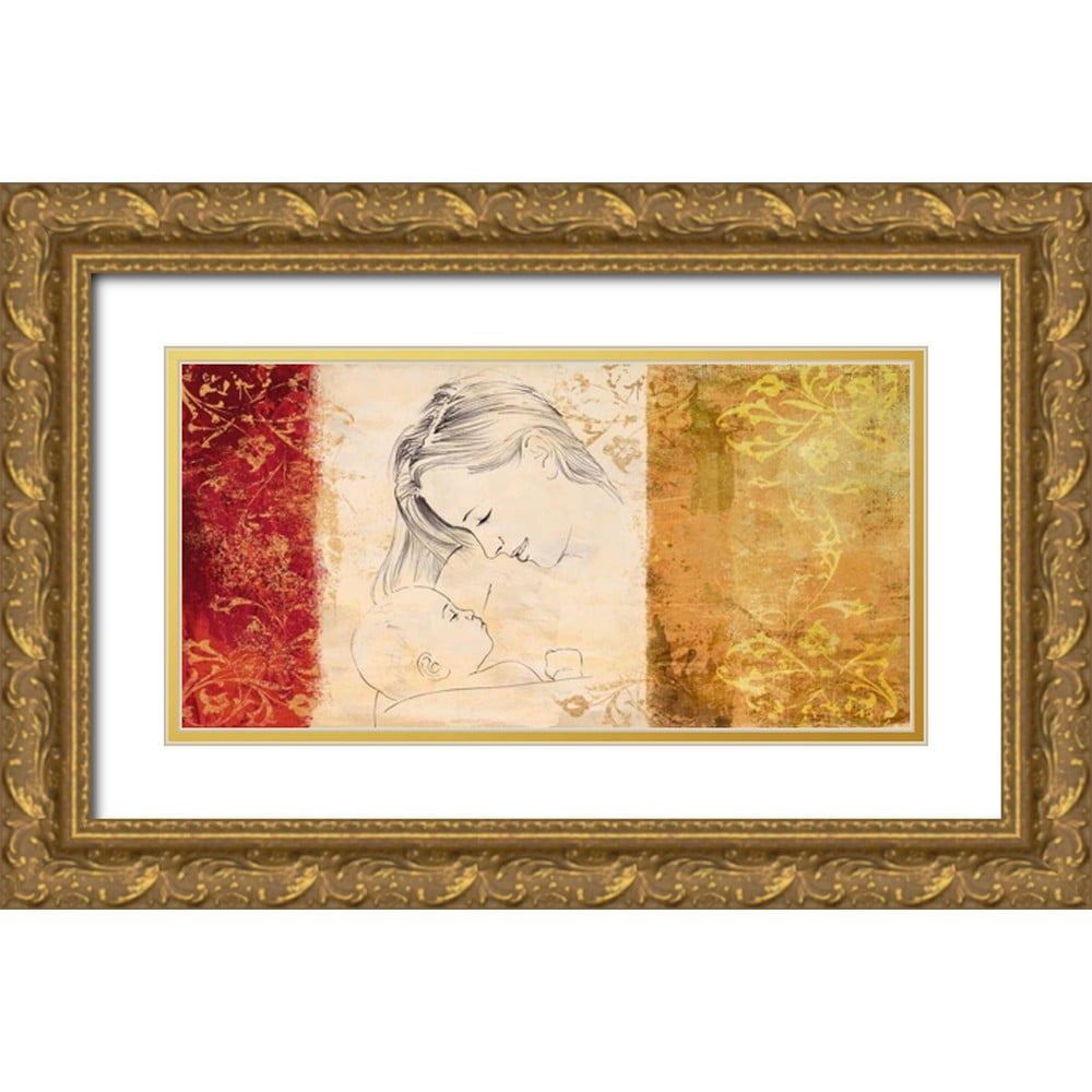 Roux, Simon 18x11 Gold Ornate Wood Framed with Double Matting Museum ...