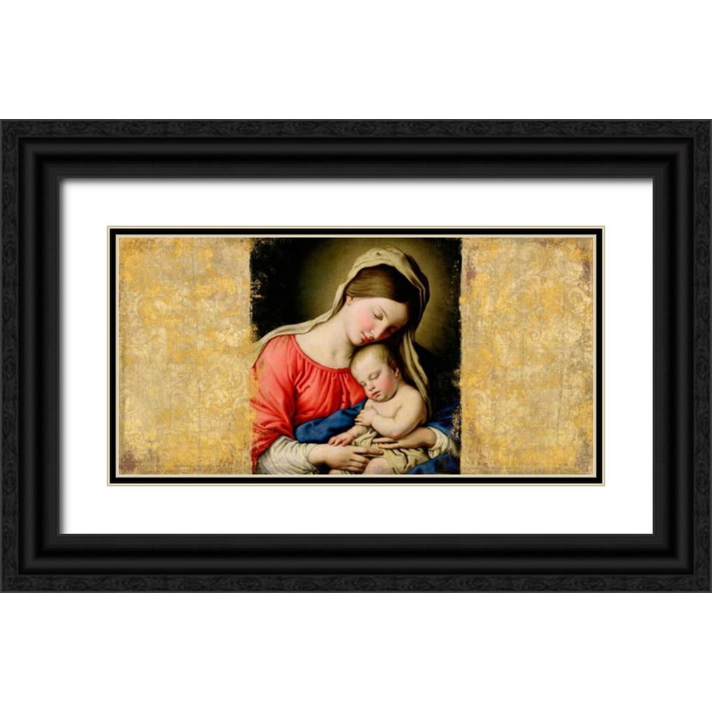 Roux, Simon 24x14 Black Ornate Wood Framed with Double Matting Museum ...