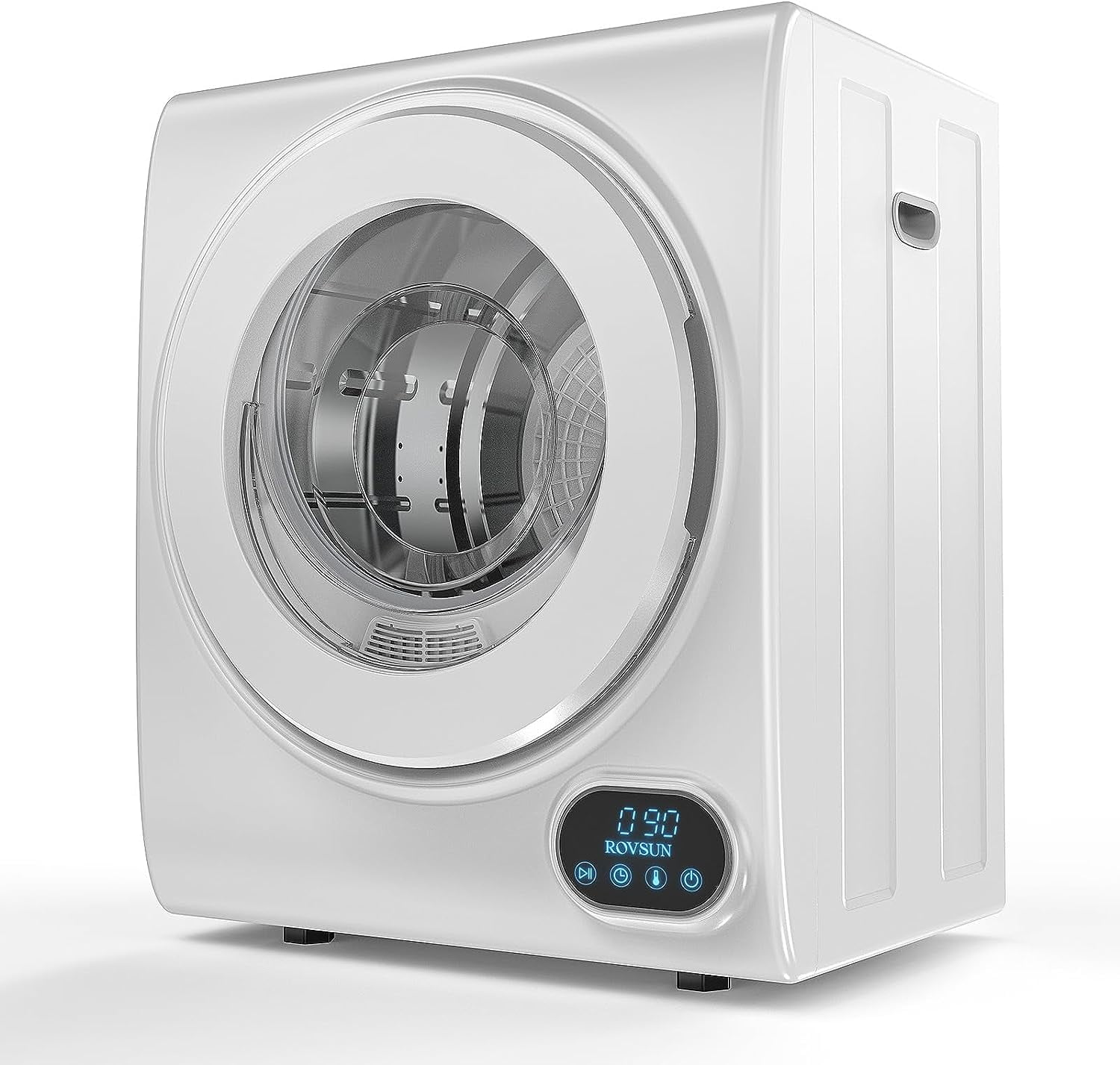 ROVSUN Compact Electric Clothes Dryer, 110V, Stainless Steel Tub, LCD ...