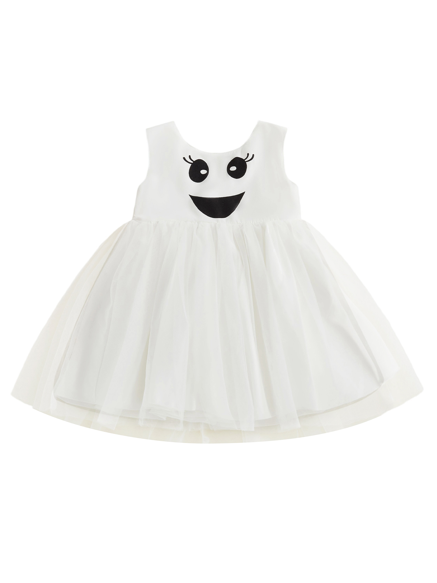 Rovasas Girl Halloween Dress Summer Cute Print Sleeveless Tulle Dress ...