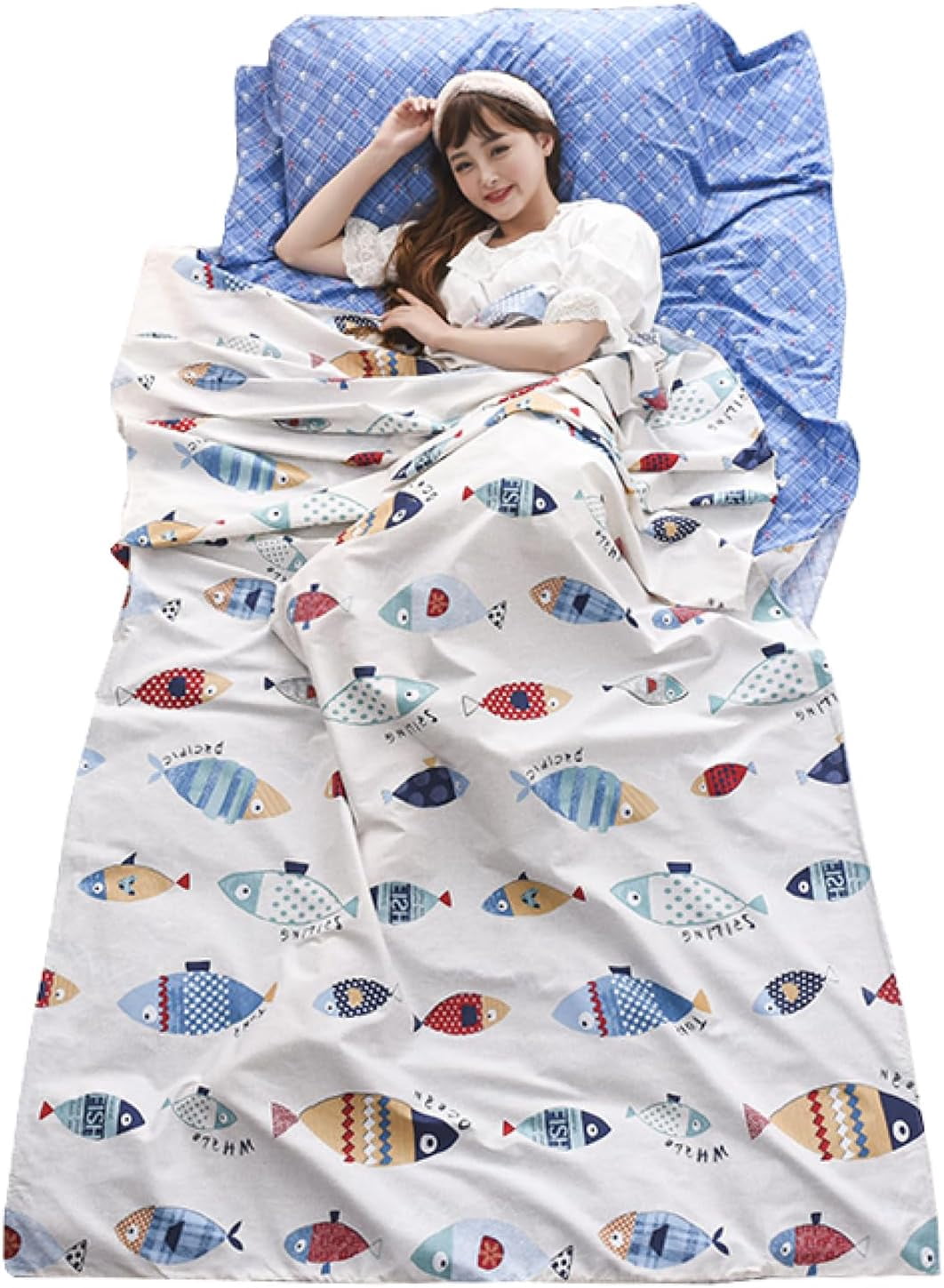 RoveNova Sleeping Bag Liner Cotton Camping Travel Sheet Sleep Sack ...