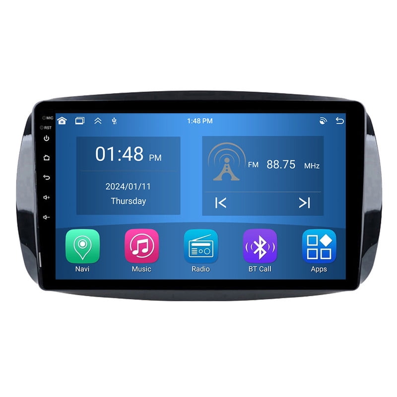 RoverOne 4+64GB Car Stereo CarPlay GPS Navigation Bluetooth for Mercedes Smart Fortwo 3 C453 ...