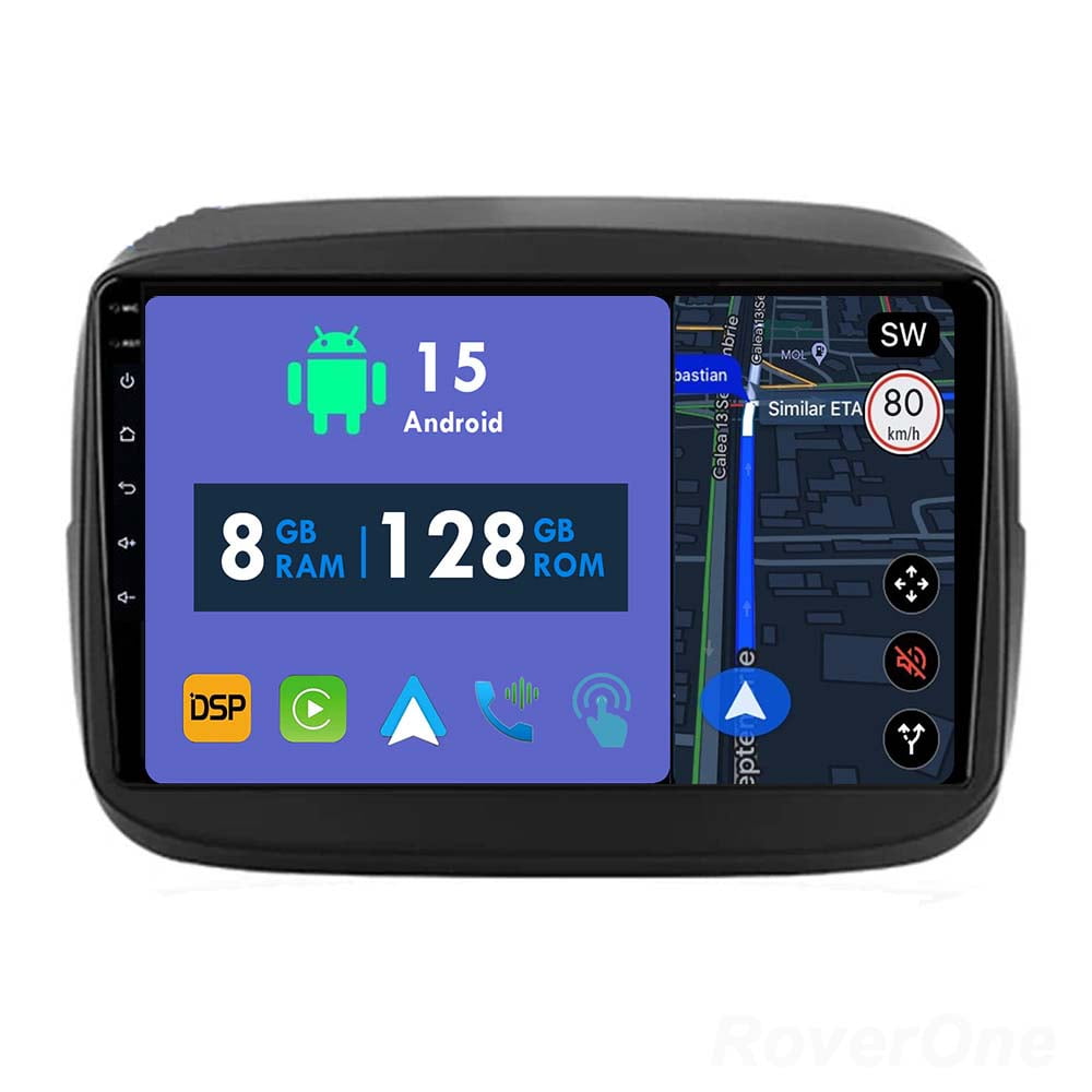 RoverOne 8GB+128GB Car Radio Bluetooth CarPlay GPS Navigation Stereo ...