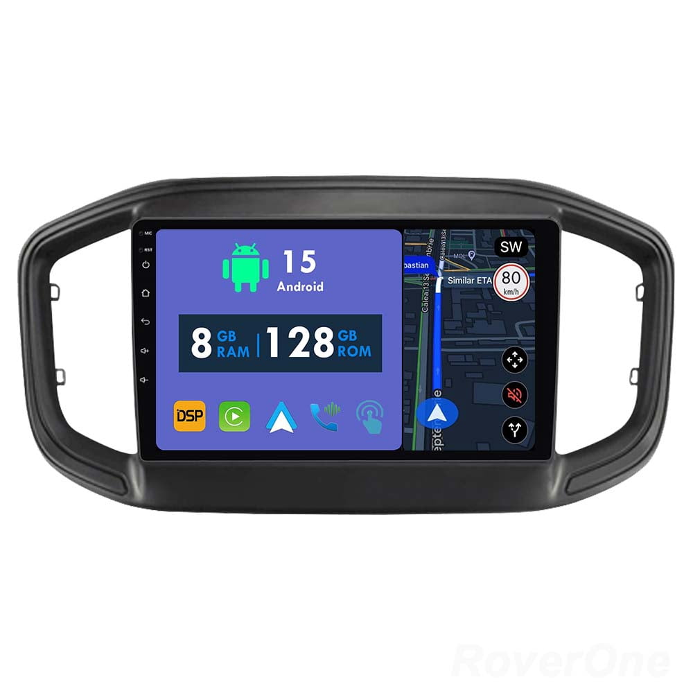 RoverOne 8GB+128GB Car Radio Bluetooth CarPlay GPS Navigation Stereo ...