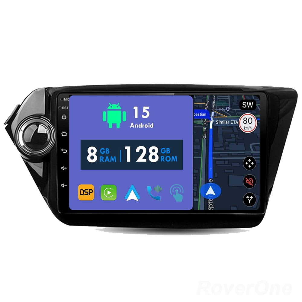 RoverOne 8GB+128GB Car Radio Bluetooth CarPlay GPS Navigation Stereo ...